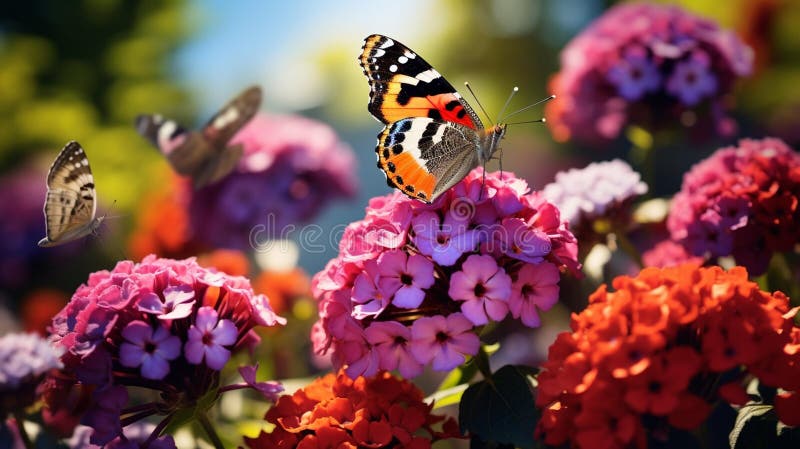 AI Generated Illustration of a Vibrant Butterfly Stock Illustration ...