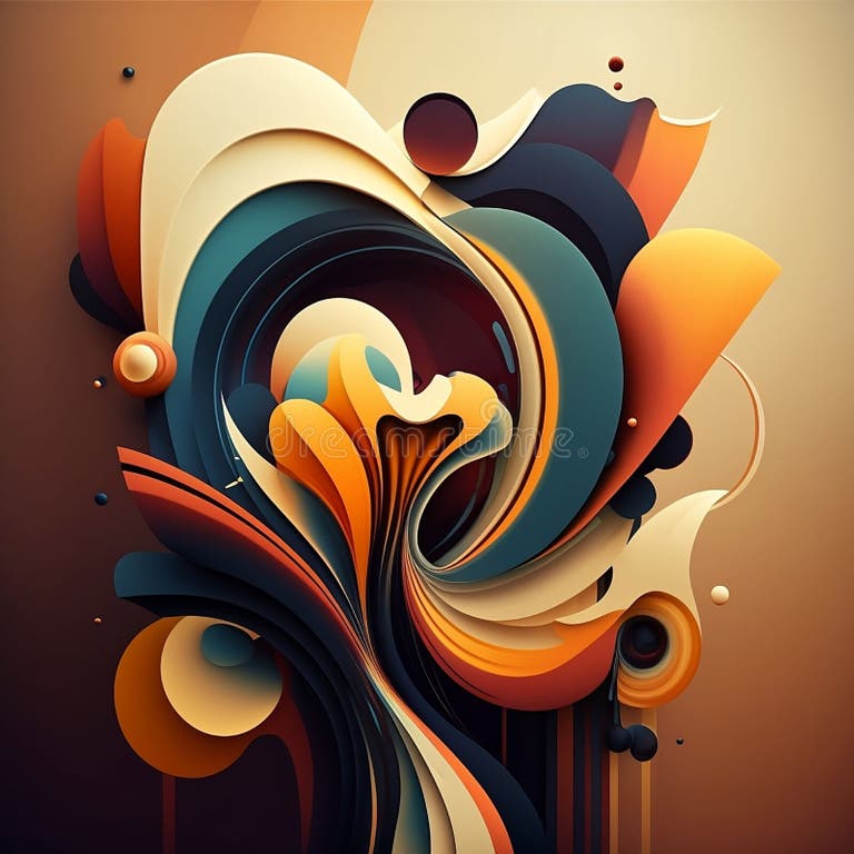 AI Generated Illustration of a Vibrant Digital Artwork Featuring an ...