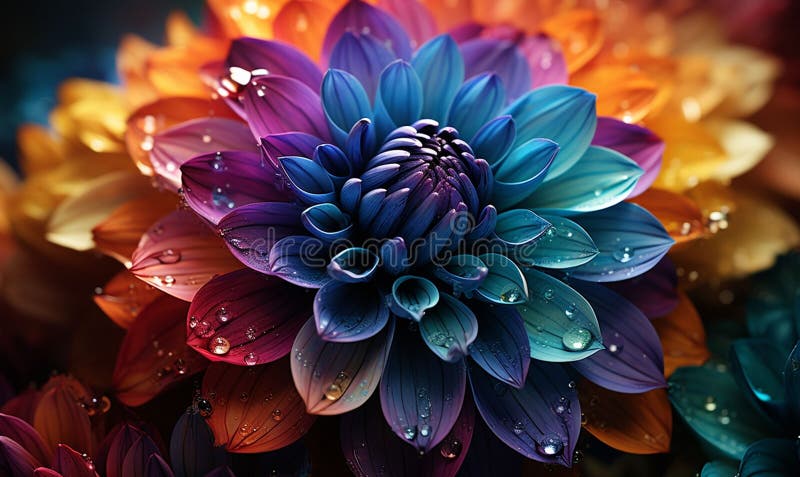 AI Generated Illustration of a Vibrant, Eye-catching Flower, with Its ...