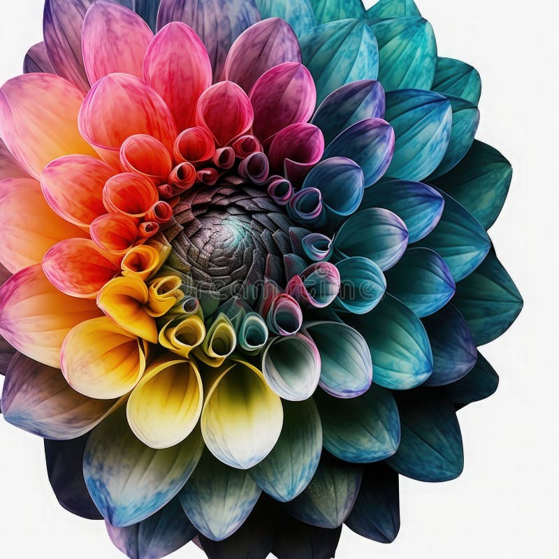 AI-generated Illustration of Vibrant Flowers Pattern Highlighted with Splatters of Vivid Paint ...