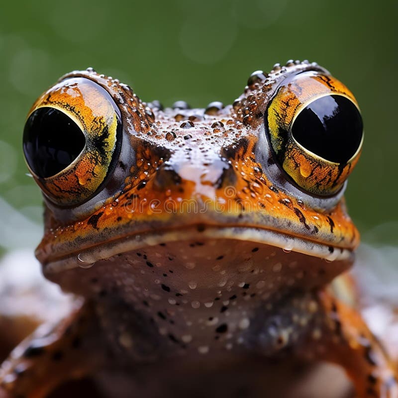 AI Generated Illustration of a Vibrant Frog Perched Outdoors in a Sunny ...