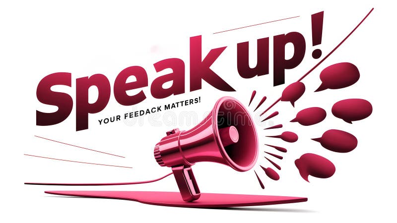 AI-generated Illustration of a Vibrant Graphic with the Words Speak Up ...