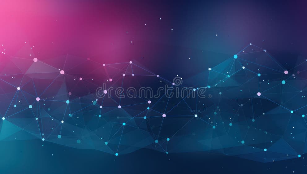 AI Generated Illustration of a Vibrant, Interconnected Cosmic Network ...