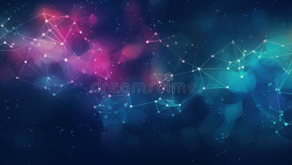 AI Generated Illustration of a Vibrant, Interconnected Cosmic Network ...