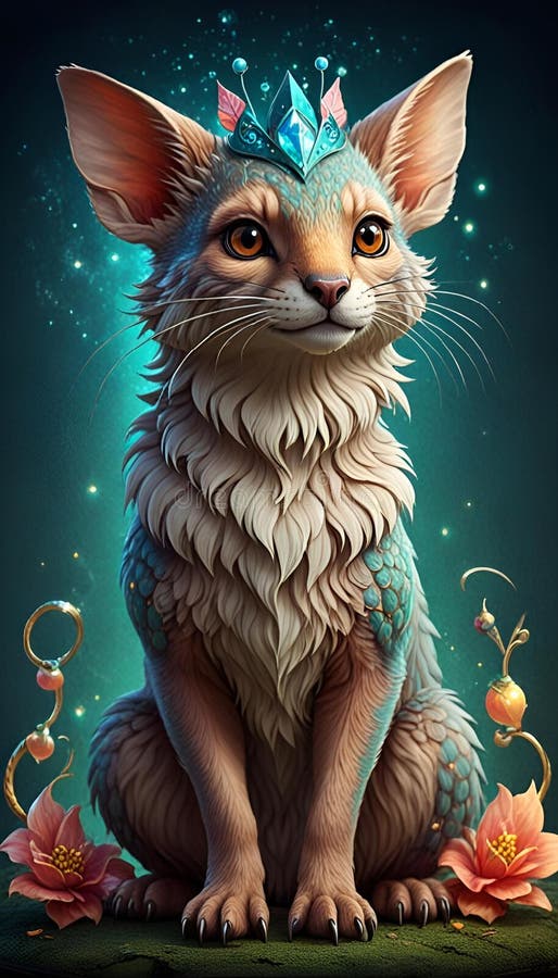 AI Generated Illustration of a Vibrant Mythical Creature Stock ...