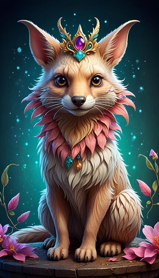 AI Generated Illustration of a Vibrant Mythical Creature Stock ...