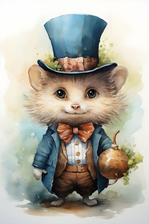 AI Generated Illustration of a Vibrant Painting of an Adorable Mouse ...