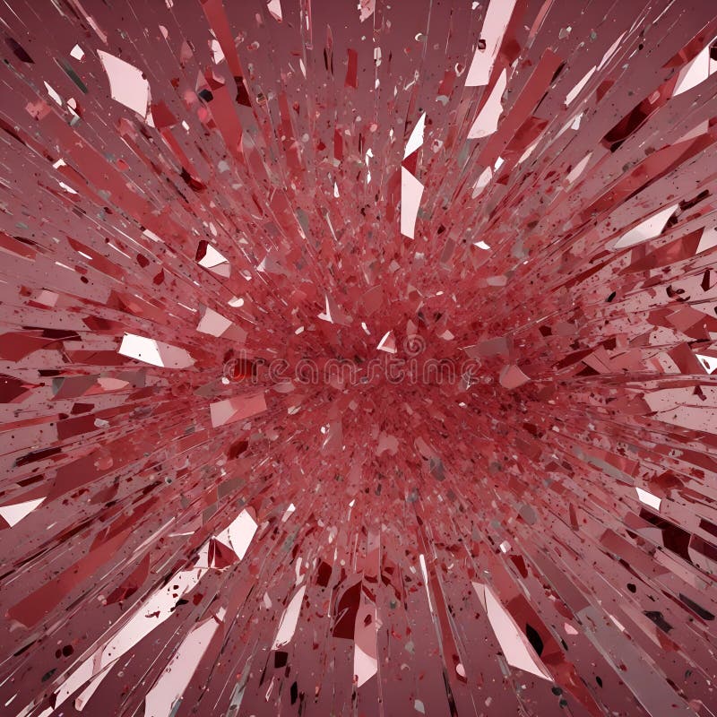 AI Generated Illustration of Vibrant Red Explosion with Sharp Lines and ...