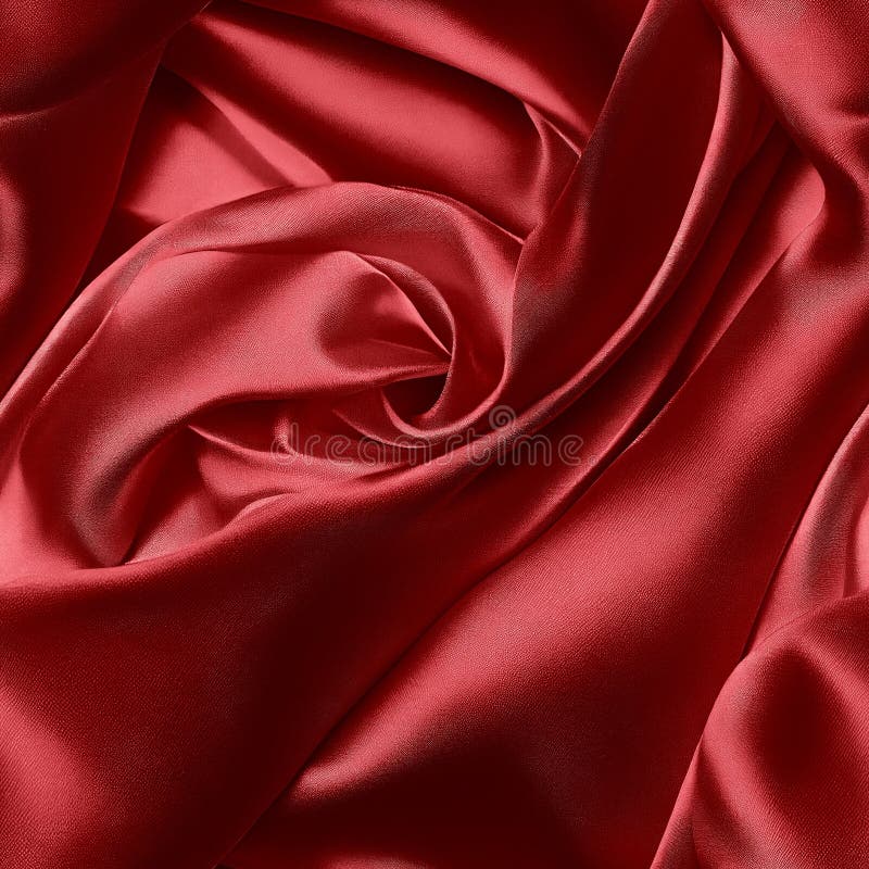 The Back Side of a Shiny Red Satin Fabric with a Slight Effect Stock ...