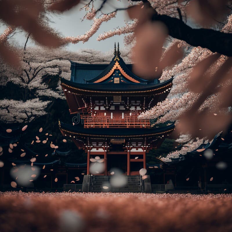 AI Generated Illustration of a Vibrant Spring Scene Featuring a ...