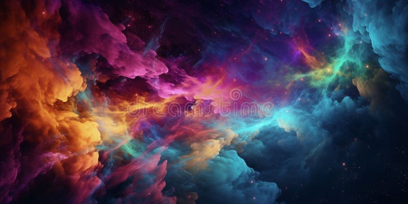 AI Generated Illustration of a Vibrant Star-filled Galaxy with a Light ...