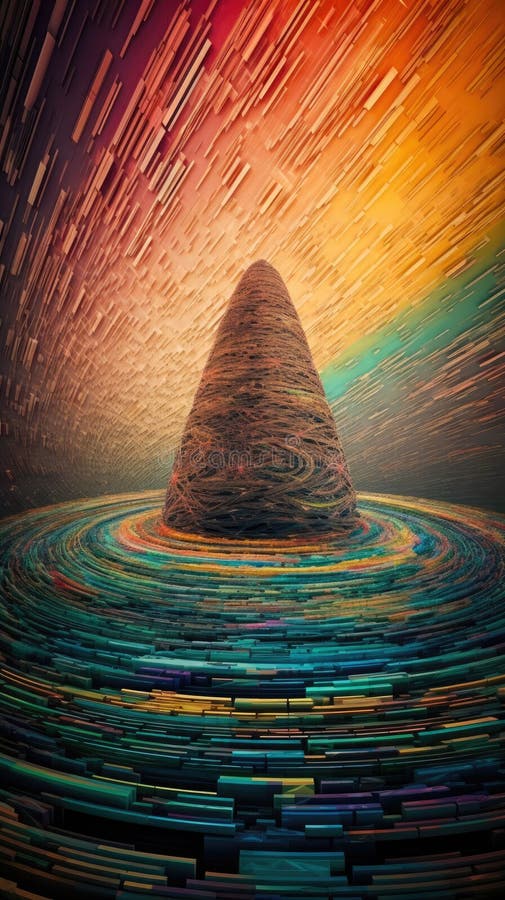 AI Generated Illustration of a Vibrant and Striking Circular Structure ...