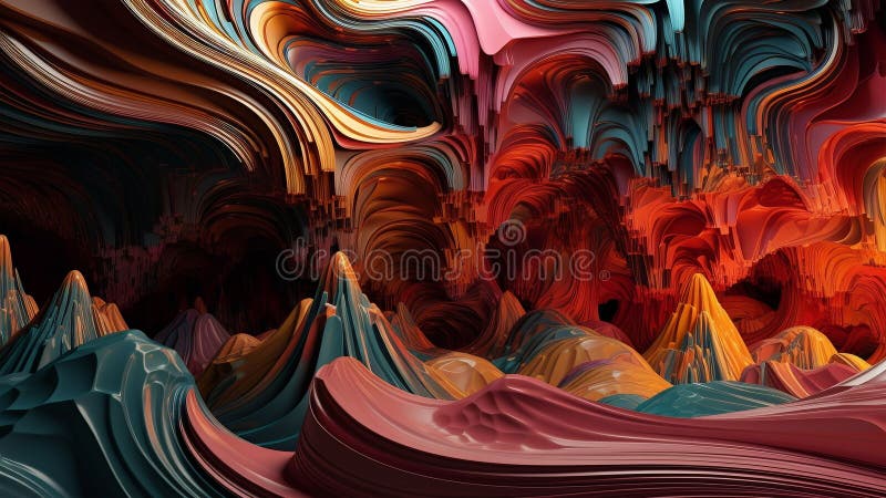 AI Generated Illustration of a Vibrant and Swirling Array of Colors ...