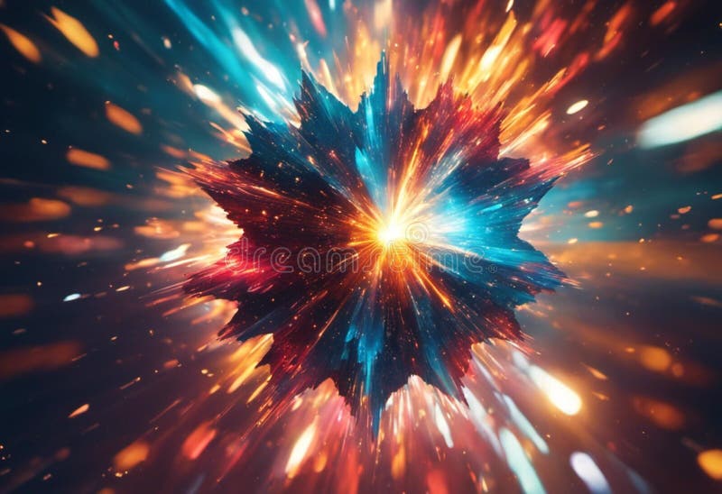 View of Big Explosion and Fire on Power Plant. Generative AI Stock ...