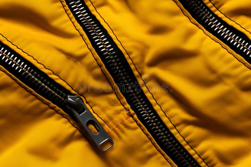 AI Generated Illustration of a Vibrant Yellow Jacket with Multiple ...