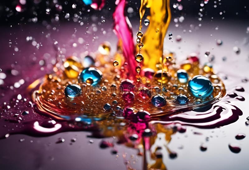 A Drop is Seen from the Bottom Down As it Hits Water Stock Illustration ...