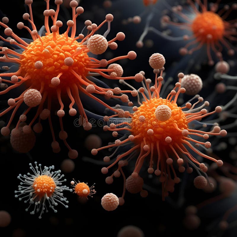 AI Generated Illustration of a Virus, Featuring Its Intricate ...