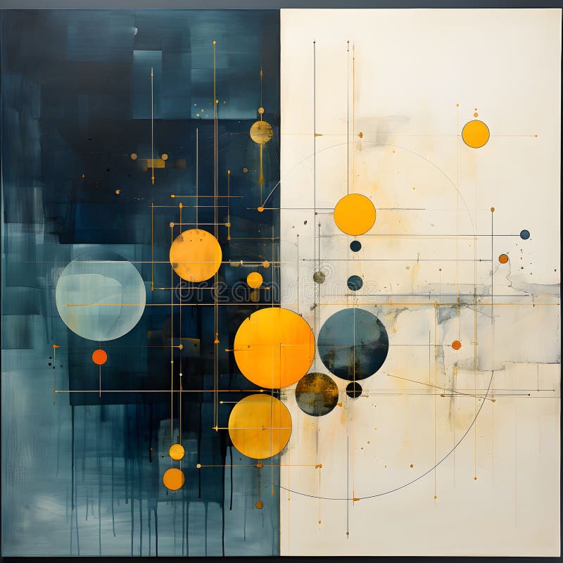 AI Generated Illustration of a Vivid Abstract Artwork with a Vibrant ...