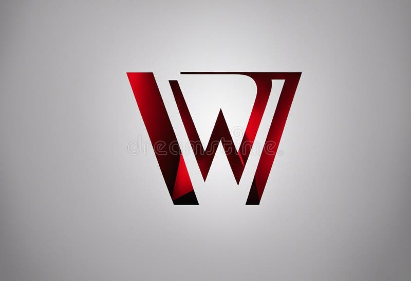 AI Generated Illustration of a W Logo on a White Background Stock Photo ...
