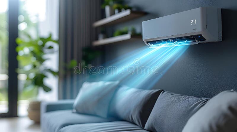 AI-generated Illustration of a Wall-mounted Air Conditioning Unit in ...