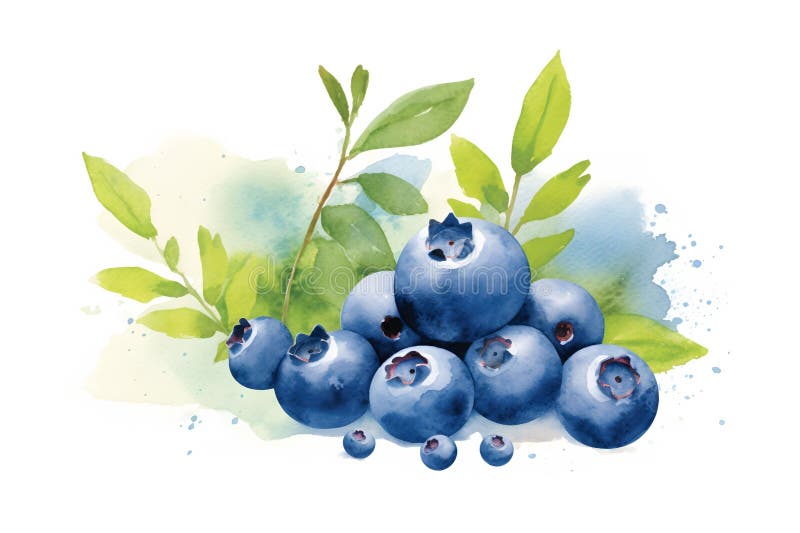 AI Generated Illustration of a Watercolor Painting of a Cluster of ...