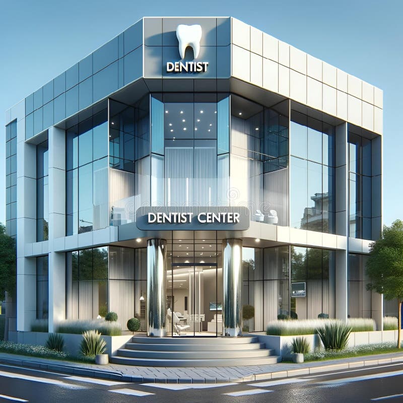 AI Generated Illustration of a Well-lit Modern Dental Clinic Viewed ...