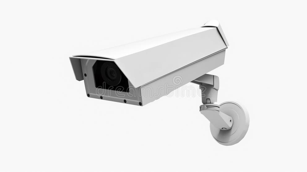 AI Generated Illustration of a White Camera on Right Side of a Wall ...