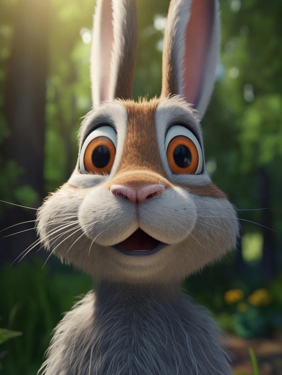 AI Generated Illustration of a White Cartoon Rabbit from Looking ...