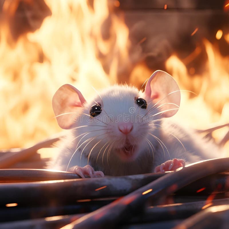AI Generated Illustration of a White Cute Mouse Stock Illustration ...