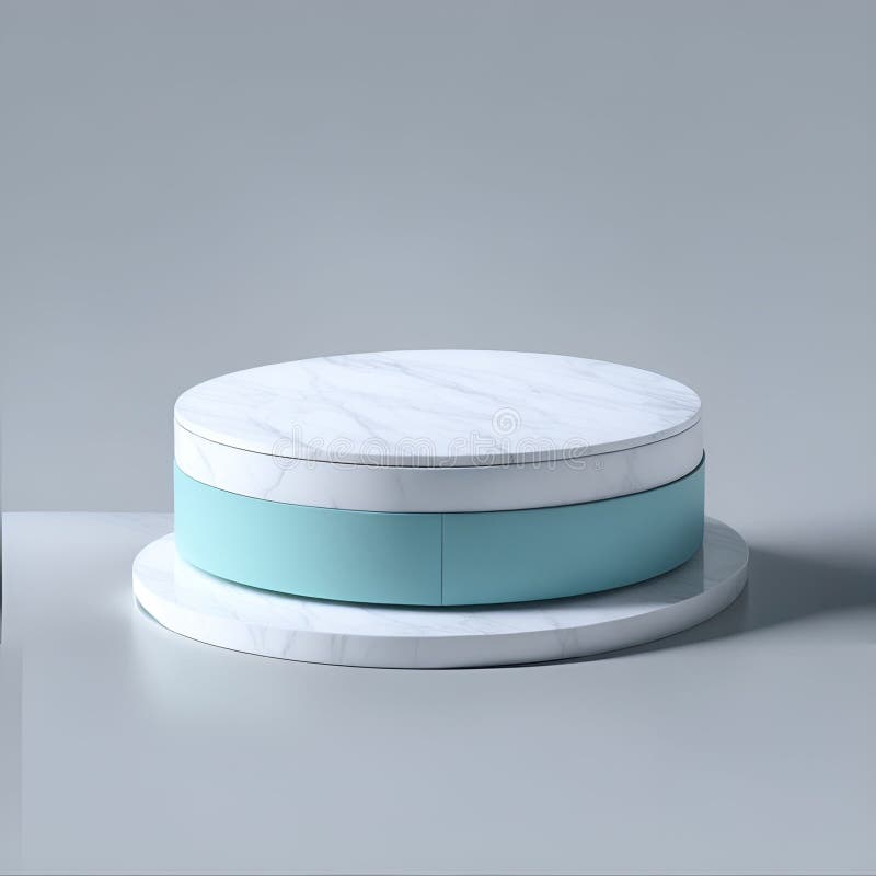 AI Generated Illustration of a White Marble Platform for Display Stock ...