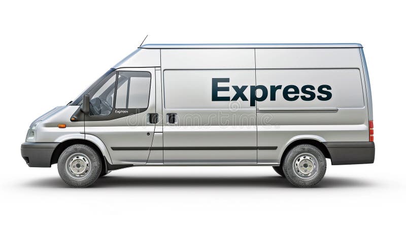 A Van that Says Express on it S Side of the Van Stock Illustration ...