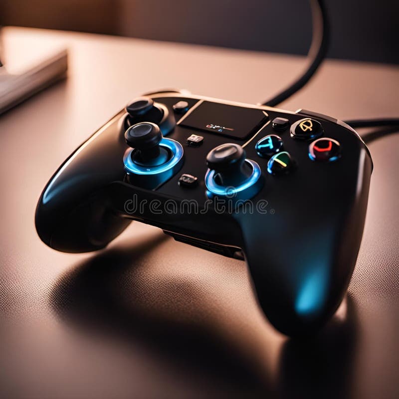 The Back Side View of a Video Game Controller on the Table Stock ...