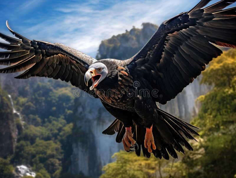 Ai Generated Illustration Wildlife Concept of Andean Condor Stock Photo ...