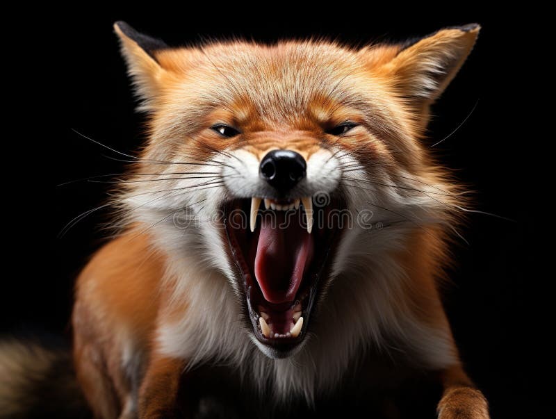 Ai Generated Illustration Wildlife Concept of Angry Fox Stock ...