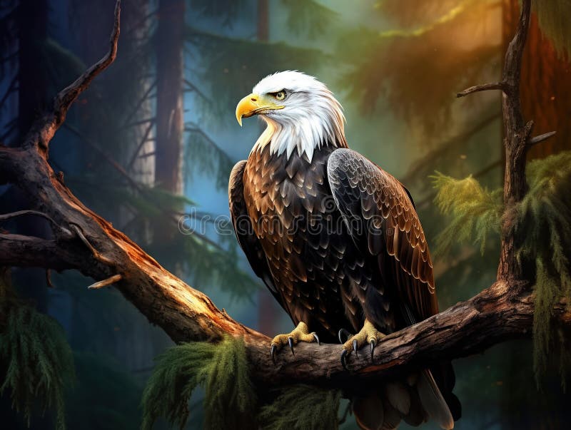 Ai Generated Illustration Wildlife Concept of Bald Eagle Stock Image ...