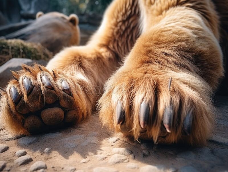 Ai Generated Illustration Wildlife Concept of Bear Feet Stock ...
