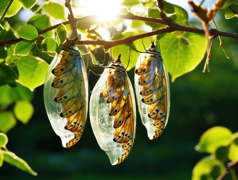 Ai Generated Illustration Wildlife Concept of Butterfly Cocoon Stock ... Ai Generated Illustration Wildlife Concept of Butterfly Cocoon Stock ...