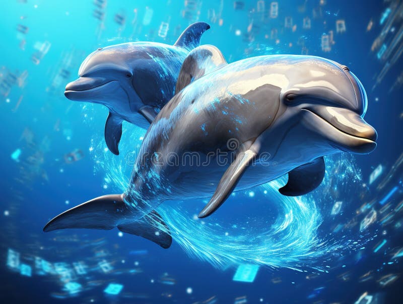 Ai Generated Illustration Wildlife Concept of Dolphin Stock ...