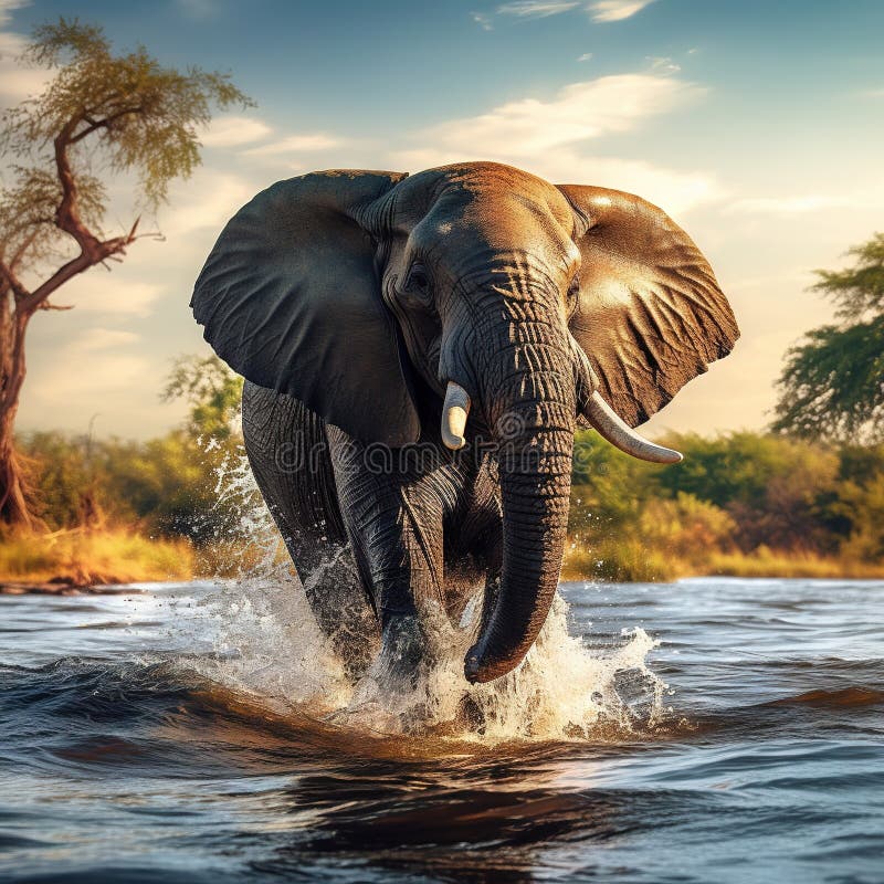 Ai Generated Illustration Wildlife Concept of Elephant Stock ...