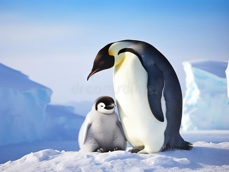Ai Generated Illustration Wildlife Concept of Emperor Penguin Stock ...
