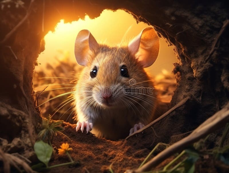 Ai Generated Illustration Wildlife Concept of Field Mouse. Stock ...