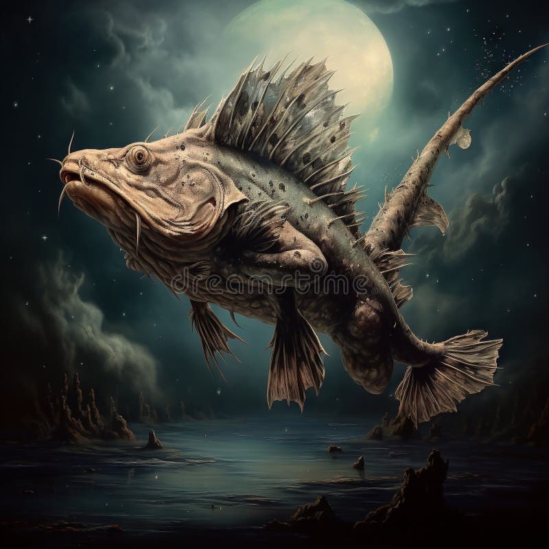 Ai Generated Illustration Wildlife Concept of Flathead Catfish Stock ...