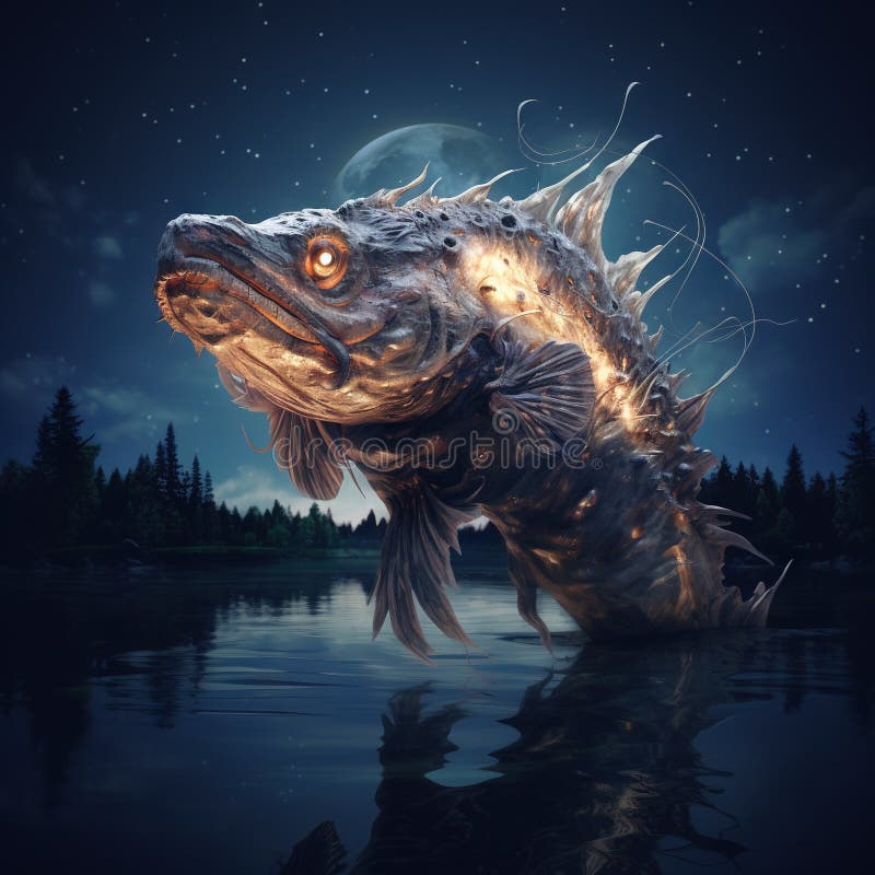 Ai Generated Illustration Wildlife Concept of Flathead Catfish Stock ...