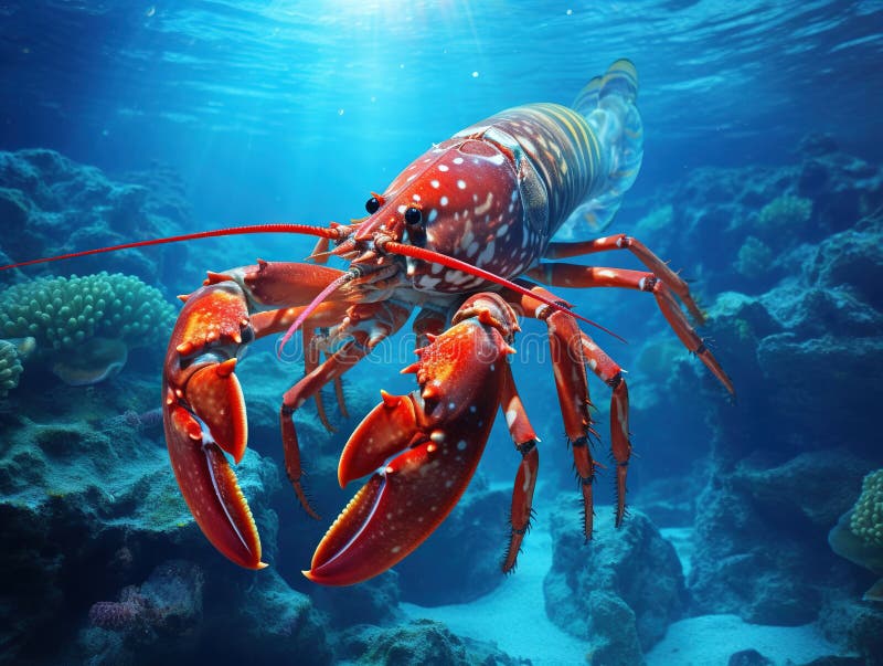 Ai Generated Illustration Wildlife Concept of Florida Lobster Stock ...