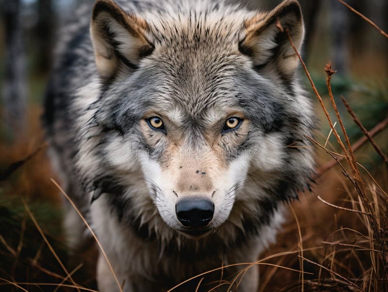 Ai Generated Illustration Wildlife Concept of Gray Wolf Stock ...