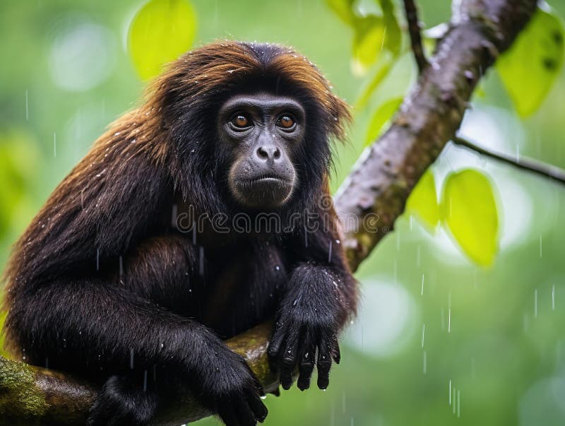 Ai Generated Illustration Wildlife Concept of Howler Monkey Stock ...