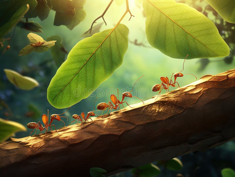 Ai Generated Illustration Wildlife Concept of Leaf-Cutting Ants Stock ...