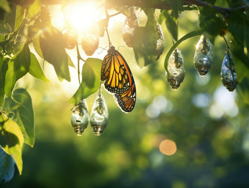 Ai Generated Illustration Wildlife Concept of New Cocoon Stock ...