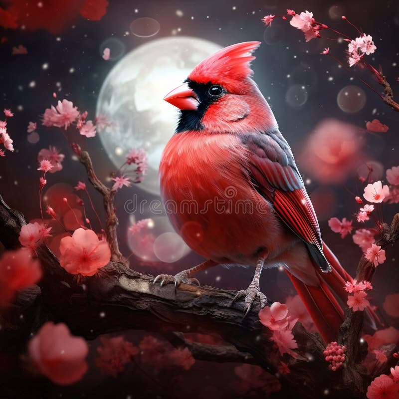 Ai Generated Illustration Wildlife Concept of Northern Cardinal Stock ...