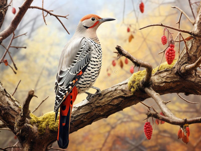 Ai Generated Illustration Wildlife Concept of Northern Flicker Stock ...